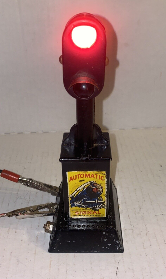VINTAGE MARX #405 RAILROAD TWO LIGHT AUTOMATIC BLOCK SIGNAL - WORKS | eBay