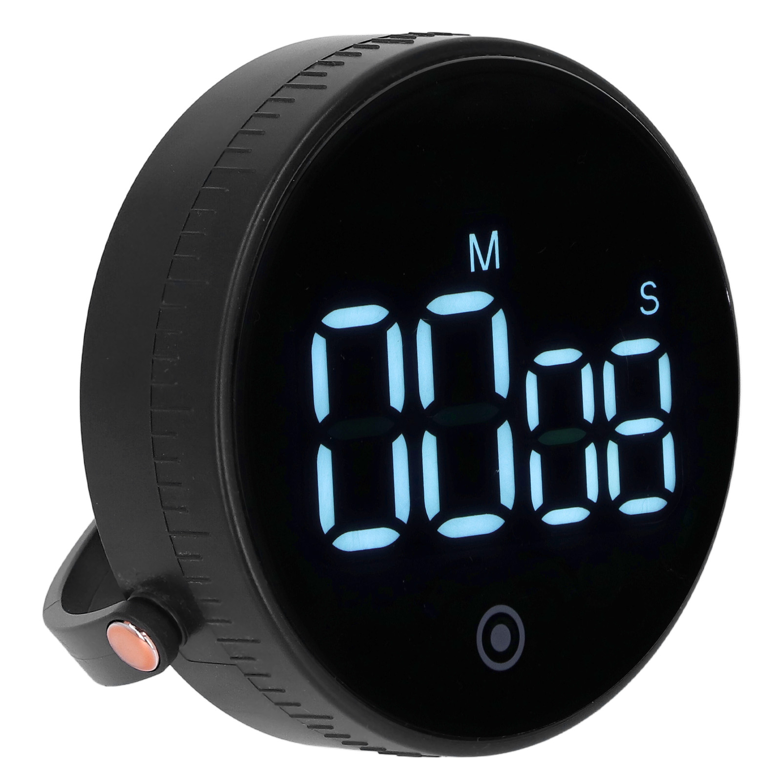 (Black)Digital Stopwatch Silent Round Clock With Magnetic Black Display ...
