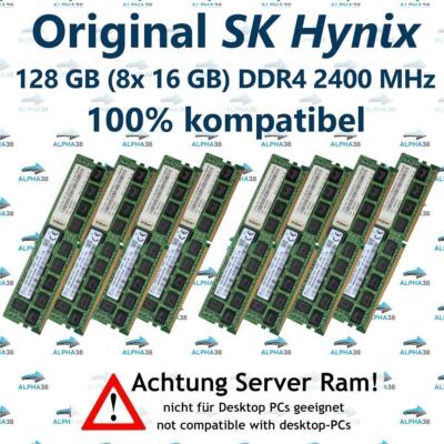 128 GB (8x 16 GB) RDIMM DDR4-2400 Supermicro F628R3-RTBPTN+ Server RAM ...