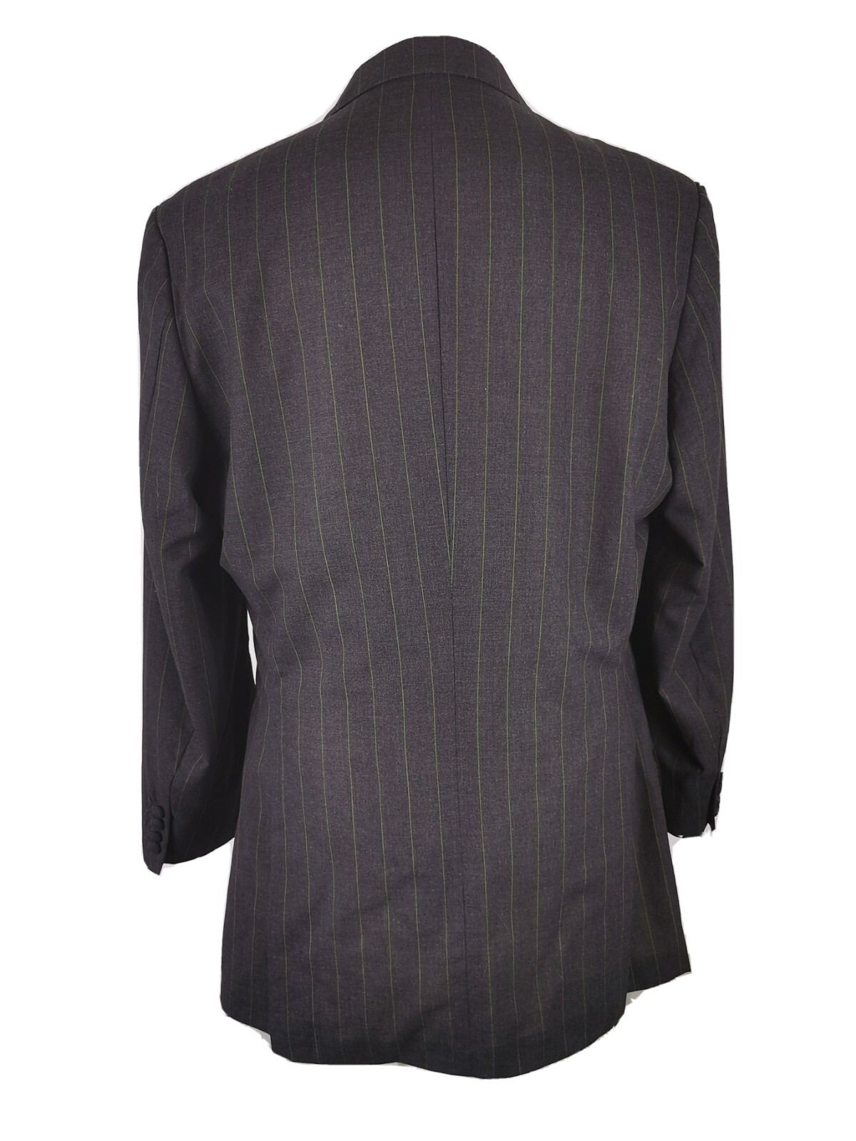 Alexandre Savile Row Men's Grey Green Pinstripe Stripe Blazer Jacket ...