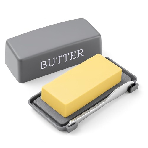 Butter Holder With Cover And Knife,Food Grade Plastic Butter Dishes ...
