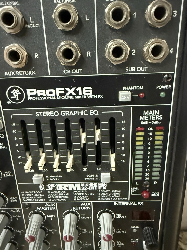 Mackie ProFX16 Mixer RM Running Man 32-Bit FX “GV” | eBay