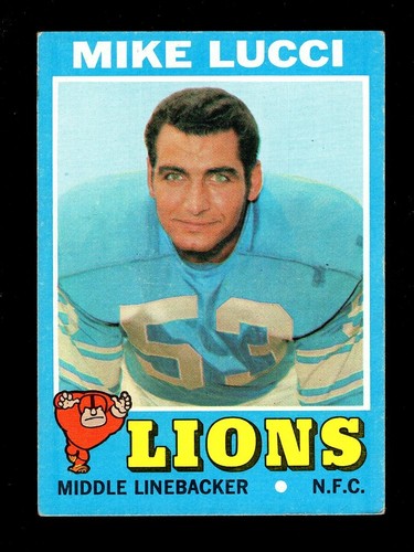 1971 TOPPS #105 MIKE LUCCI LIONS EX 3A | eBay