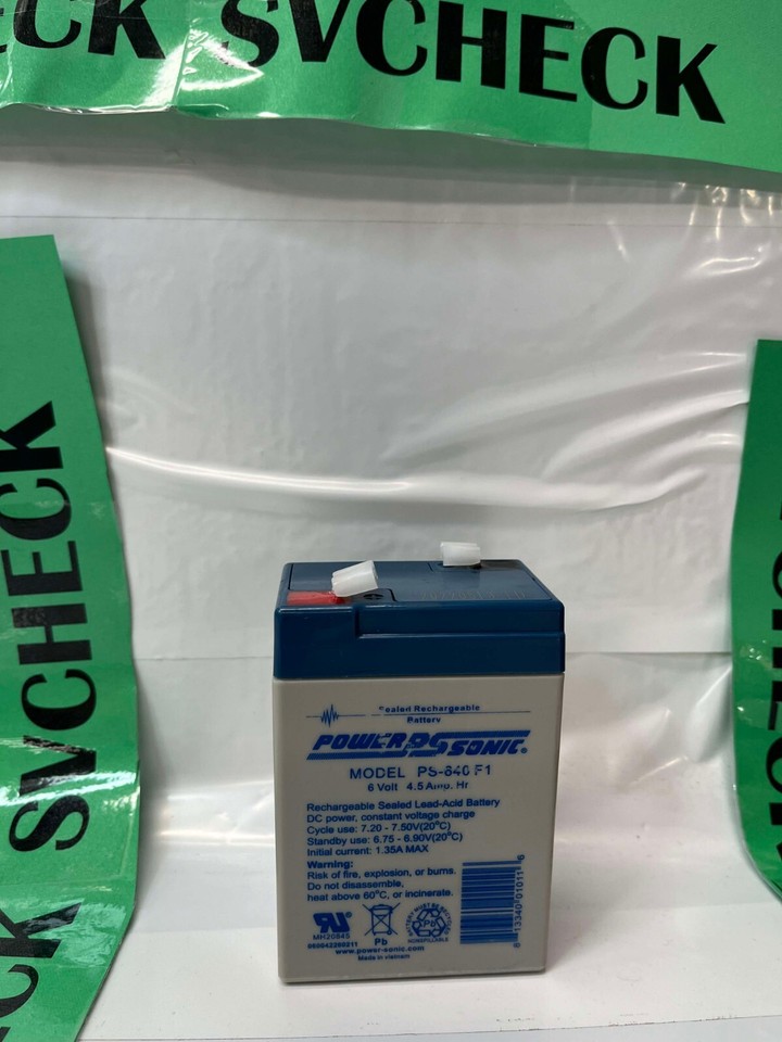 Lot 7 Power Sonic PS 640 6V 4.5A/HR 20220513-LD Rechargeable Lead Acid ...