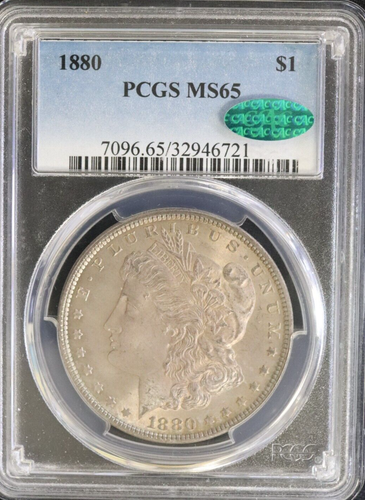 1880 Morgan Dollar PCGS Graded MS65 CAC Sticker! | eBay