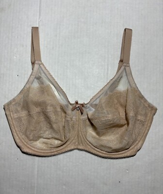 Wacoal Retro Chic Full Figure Underwire Bra 855186 Nude Size 36DDD EUC ...
