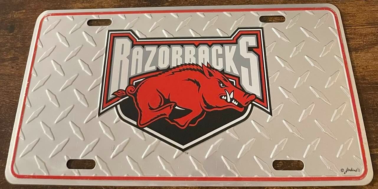 University of Arkansas Razorbacks Booster License Plate Go Hogs | eBay