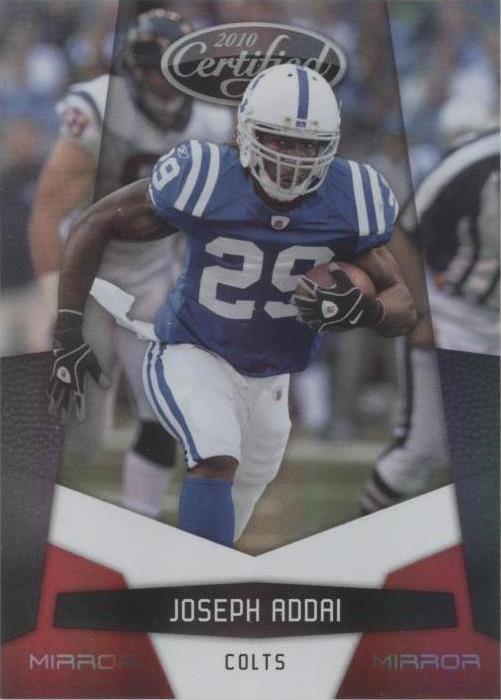 2010 Certified - Joseph Addai #63 Mirror Red /250 for sale online | eBay