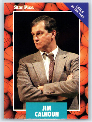 1990 Star Pics Jim Calhoun Rookie Connecticut Huskies RC #40 | eBay