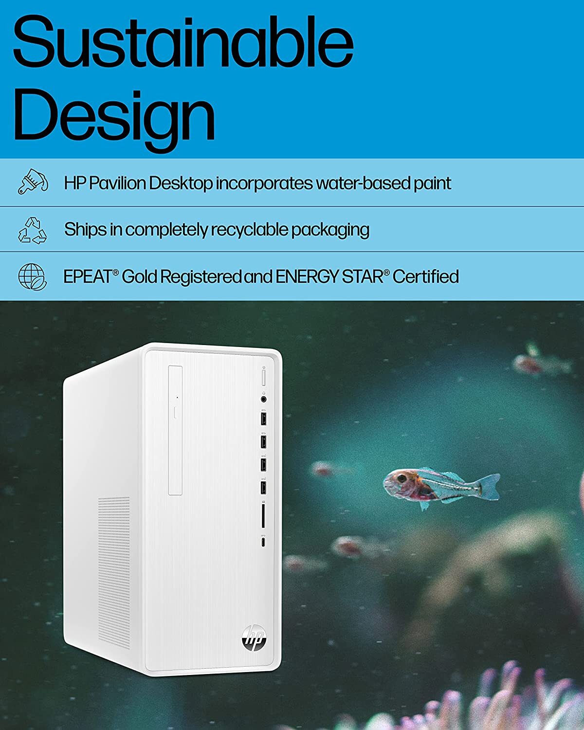 HP TP01-3016 Desktop Intel i5-12400 Intel UHD 730 12GB DDR4 RAM 256GB ...