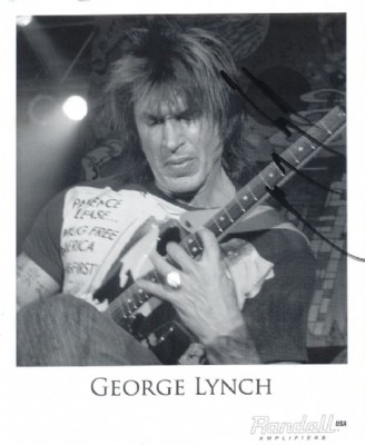 George Lynch 1954- genuine autograph photo 8"x10" signed In Person ...
