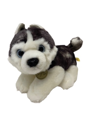 Miyoni Siberian Husky Gray White Blue Eyes Puppy Dog By Aurora Plush | eBay