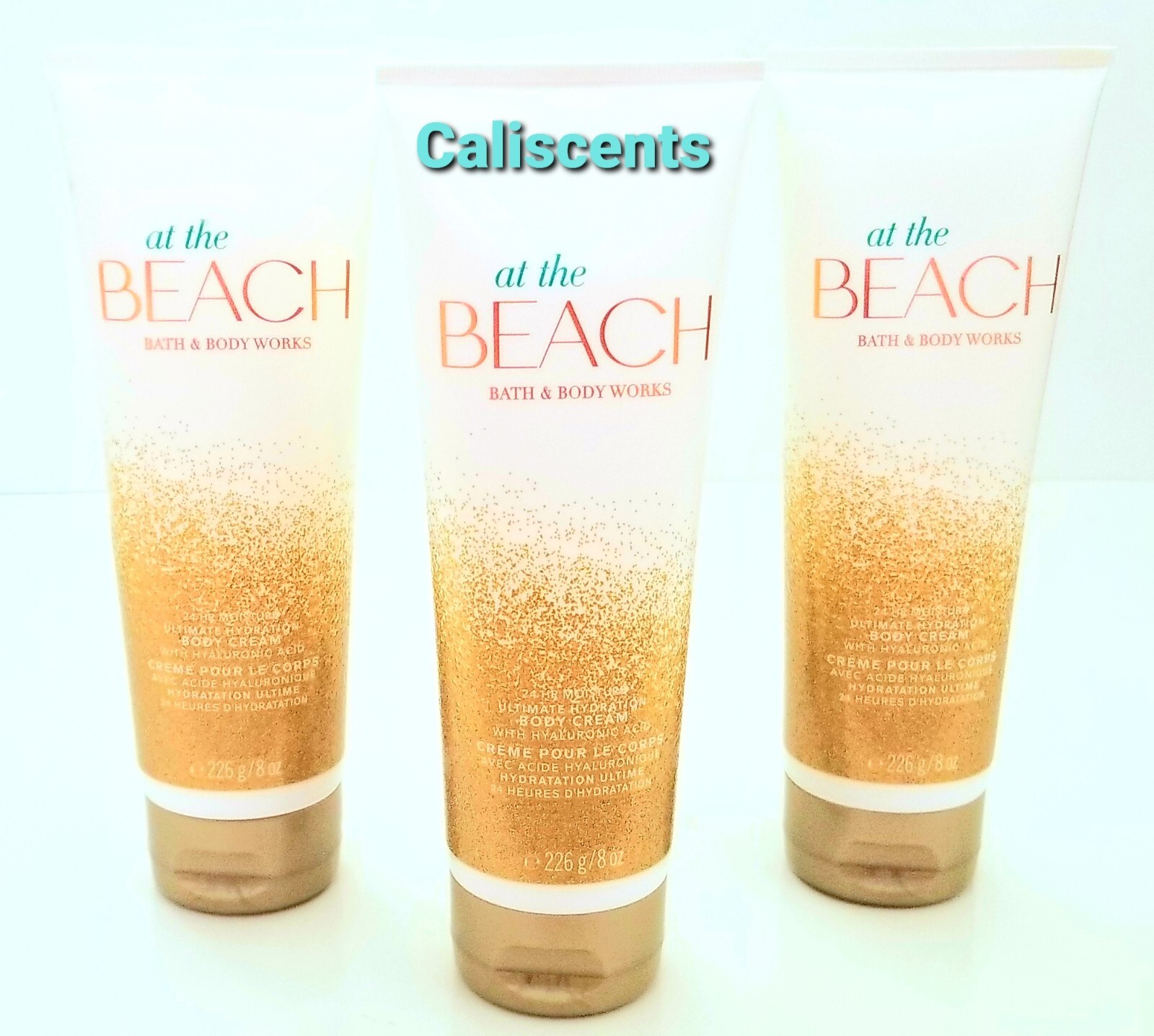 Bath & Body WORKS AT THE BEACH ULTIMATE HYDRATION BODY CREAM 8 OZ X3 ...