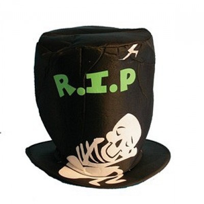 Skeleton Top Hat, Rest in Peace, Halloween Accessories, Fancy Dress ...