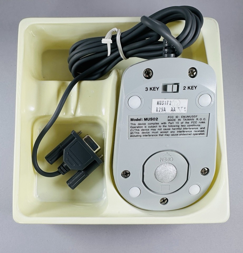 Info Mouse Mechanical ball 3 Button -Drivers On 5.25" Floppy for IBM PC ...