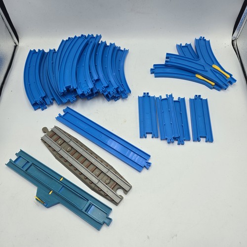 24 Piece Thomas & Friends Trackmaster Motorized Blue Train Tracks Lot ...