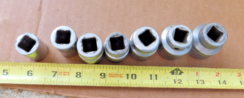 LOT OF 7 ASSORTED MAC TOOLS SOCKETS 1/2" DRIVE 12-POINT SAE | eBay