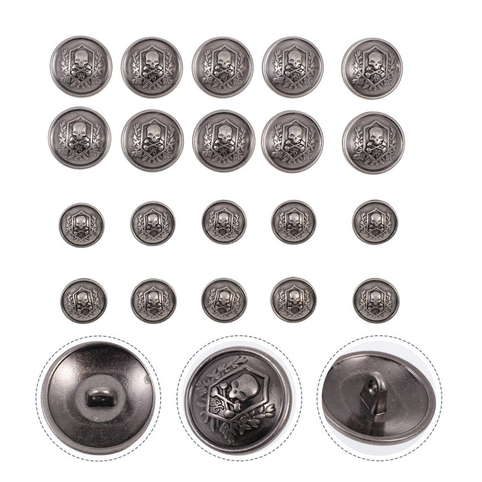 20Pcs Creative Alloy Buttons for Jackets Coats and Fashion Sewing ...