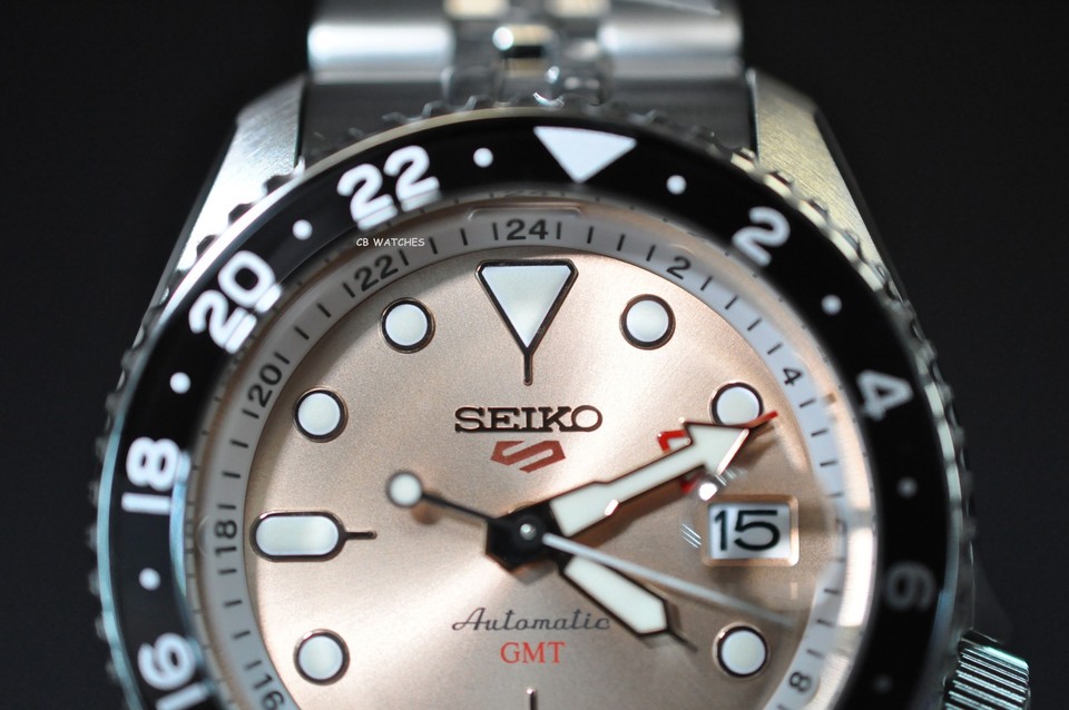 Seiko 5 Sports GMT SSK043K1 Salmon Dial Asia Limited Edition Automatic ...