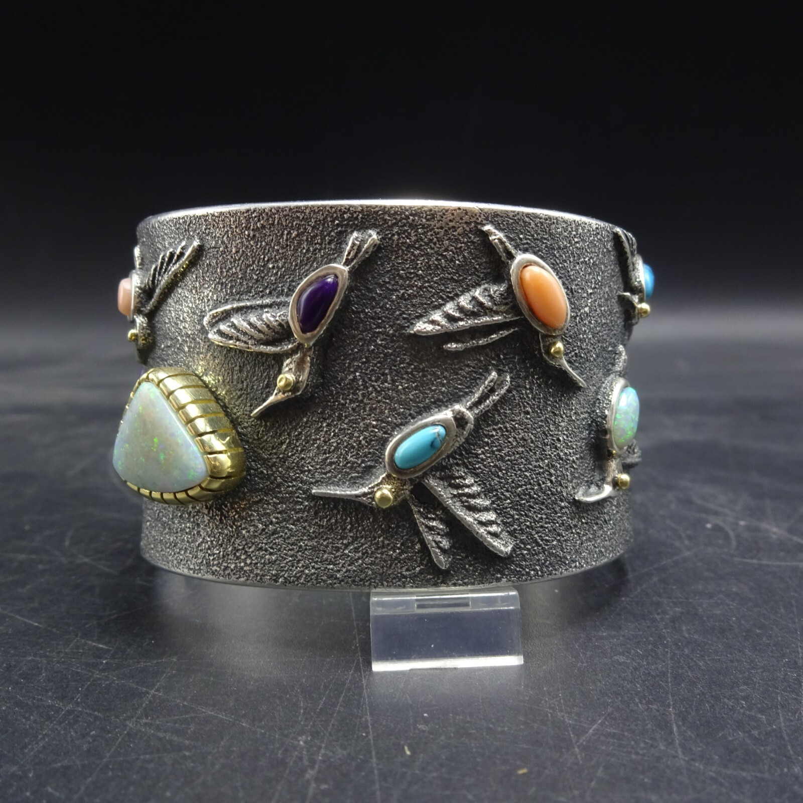 Philander Shanibah Isiah BEGAY Tufa Cast HUMMINGBIRD Cuff BRACELET with ...