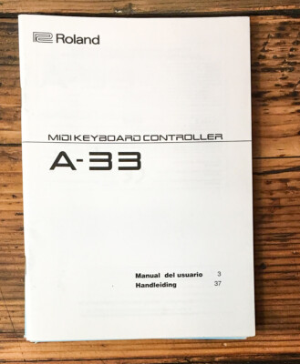 Roland A-33 Midi Controller Spanish Dutch Owner / User Manual *Original ...