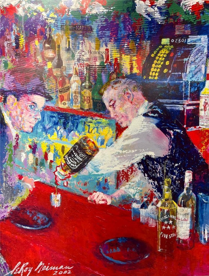 Leroy Neiman Frank at Rao's Lithograph Frank Sinatra NYC Restaurant ...