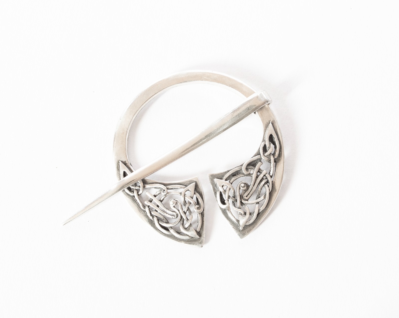 Irish Birds silver Brooch, Handmade penannular brooch, celtic style ...