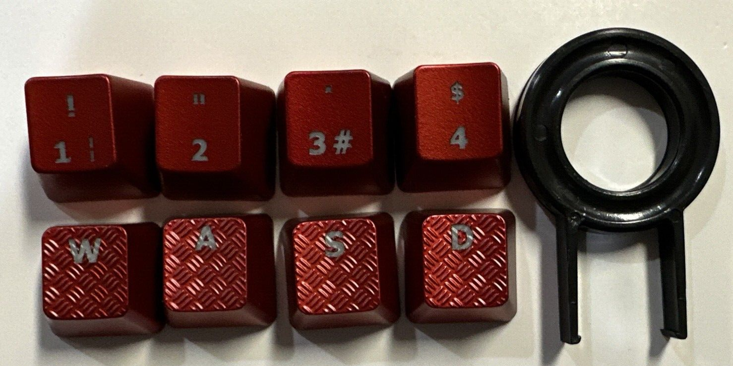 8x Backlit Keys Caps Set For Corsair FPS Gaming Keyboard MX Key Switch ...