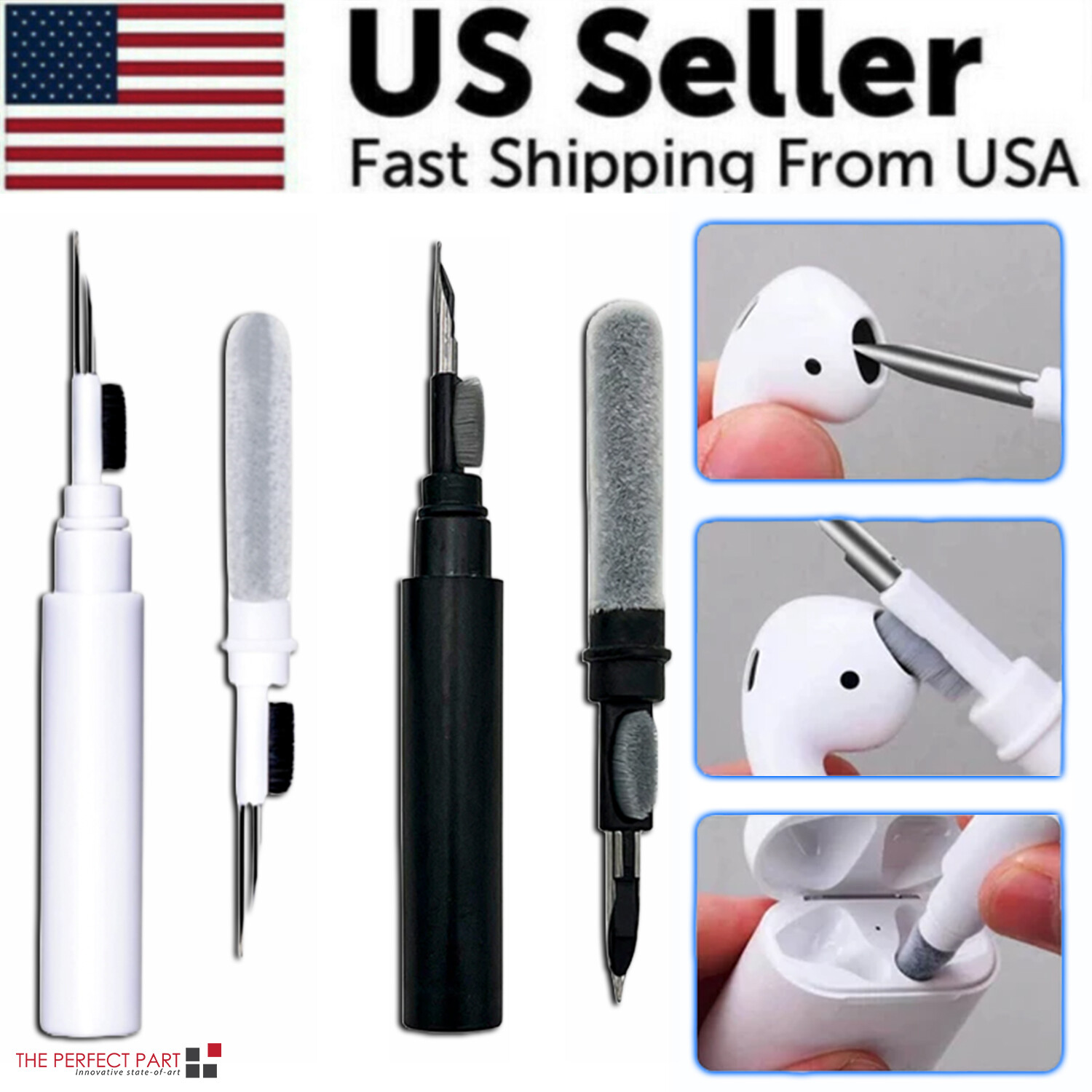 Cleaning Pen For Airpods Pro 1 2 Earphones Cleaner Kit Soft Brush Case ...