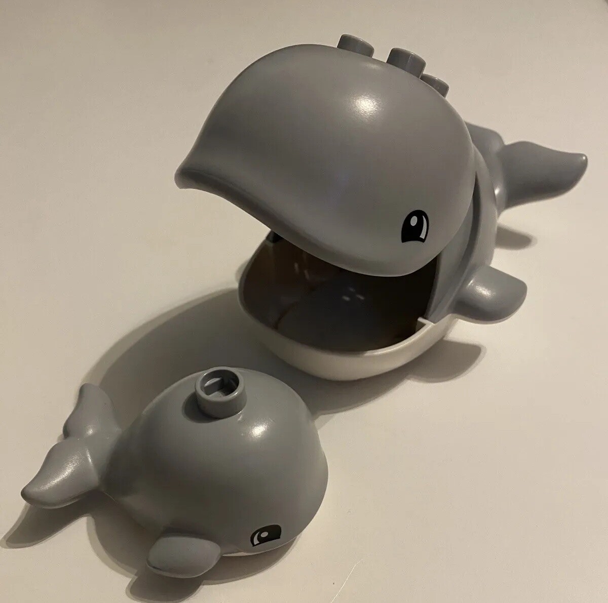 Lego Duplo - Lot Of (2) Gray Whale Figures Mom & Baby Ocean Animals S2 ...
