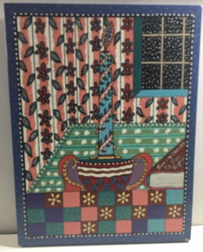 2006 Snowy Candle by Billy Roper Folk Art Painting on Wood | eBay