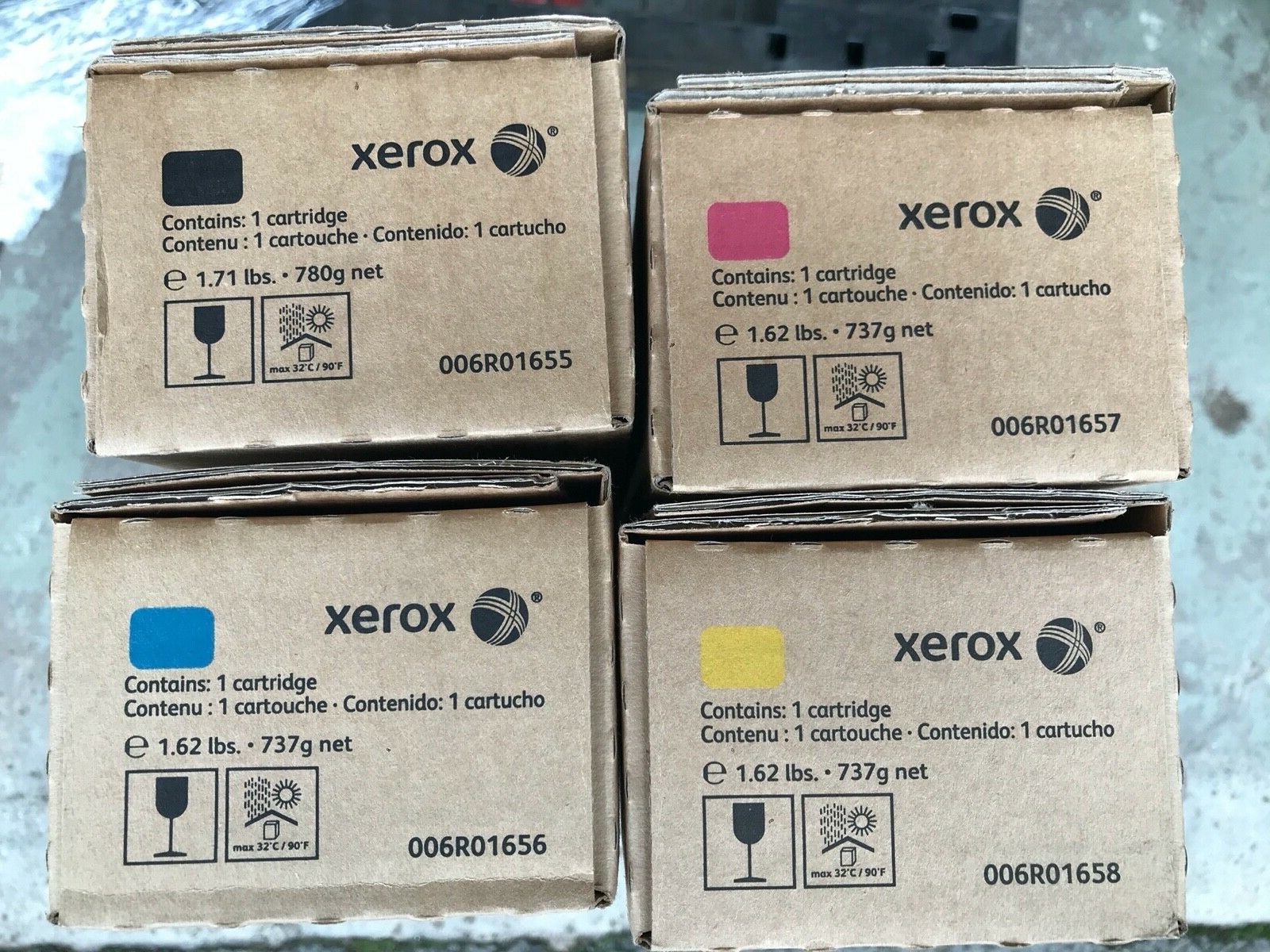 Xerox C60 C70 Toner Set PartNumber:006R01655/56/57/58 | eBay UK