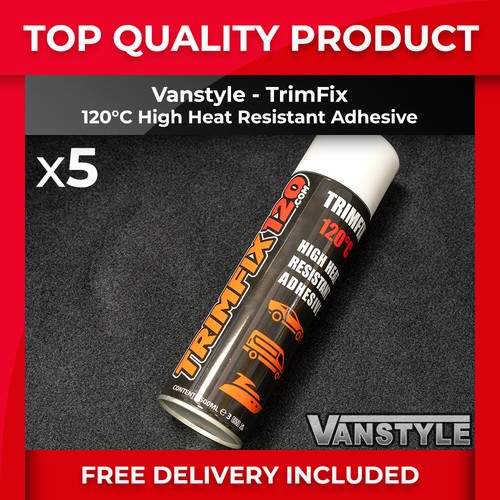 5 TRIM FIX 500ML HIGH TEMPERATURE ADHESIVE SPRAY CARPET GLUE FOR CARS ...