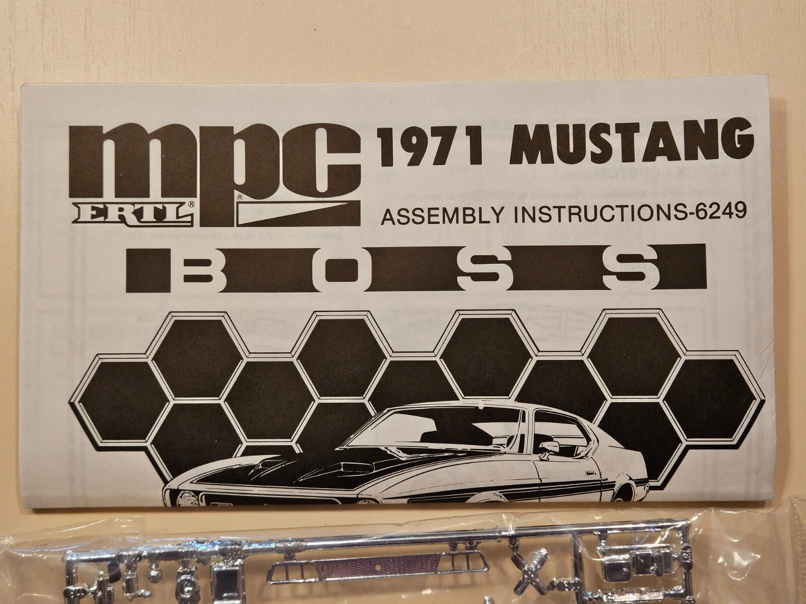MPC 1971 Ford Mustang Boss 351 1/25 model kit #6249 open box, sealed ...