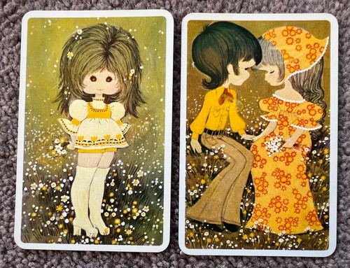 Original swap playing cards 70’s blank back girls ladies couples | eBay