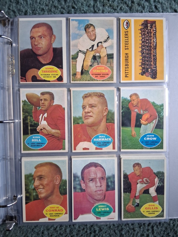 1960 TOPPS FOOTBALL NEAR COMPLETE SET LOT(116/132)w/STARS,RC's,HOF | eBay
