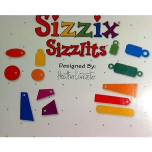 Sizzix Sizzlits Small Dies, Lot of 8: Funky Tags (4) and Traditional ...