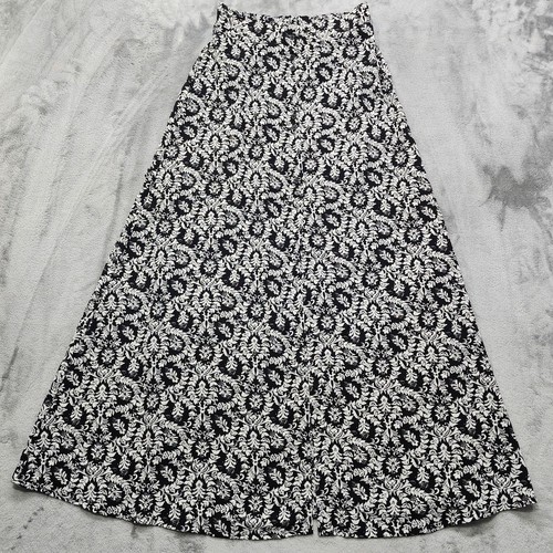 Foreign Exchange Skirt Women S Black White Floral Pull On Button Front ...