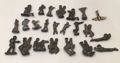 Lot of 23 - Vintage Cast Lead Metal Military Toy Soldiers Lead Army Men ...