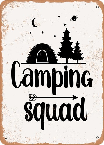 METAL SIGN - Camping Squad - Vintage Rusty Look | eBay