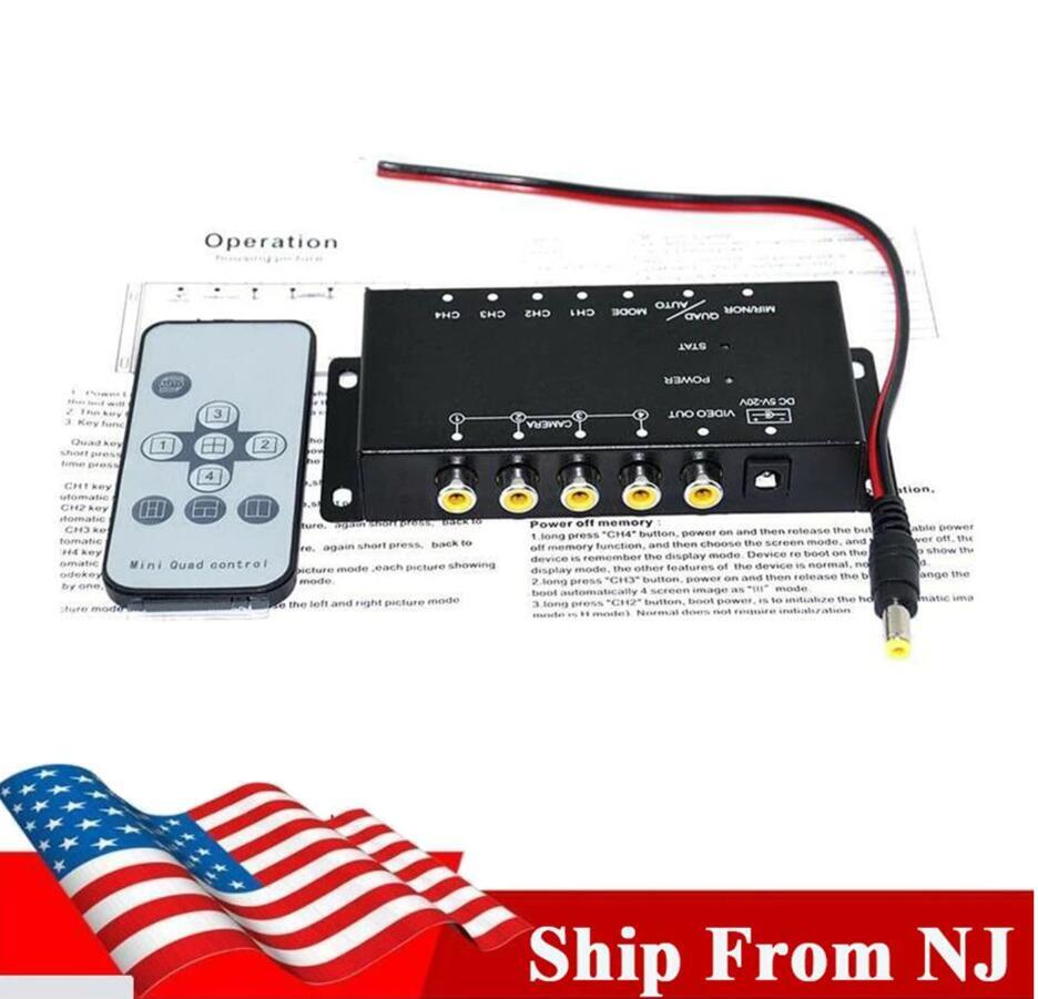 Car 4 Way 4 View Video Switch Parking Camera Monitoring Split-Screen ...