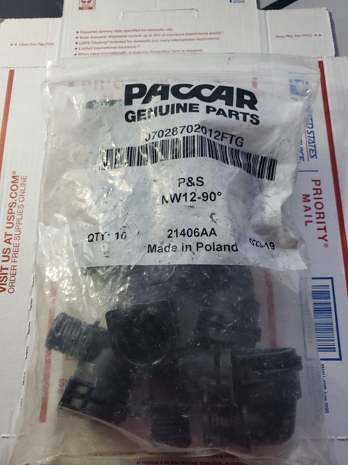 NEW PACCAR 21406AA / 07028702012FTG Fittings, Lot of 10pcs. GENUINE ...