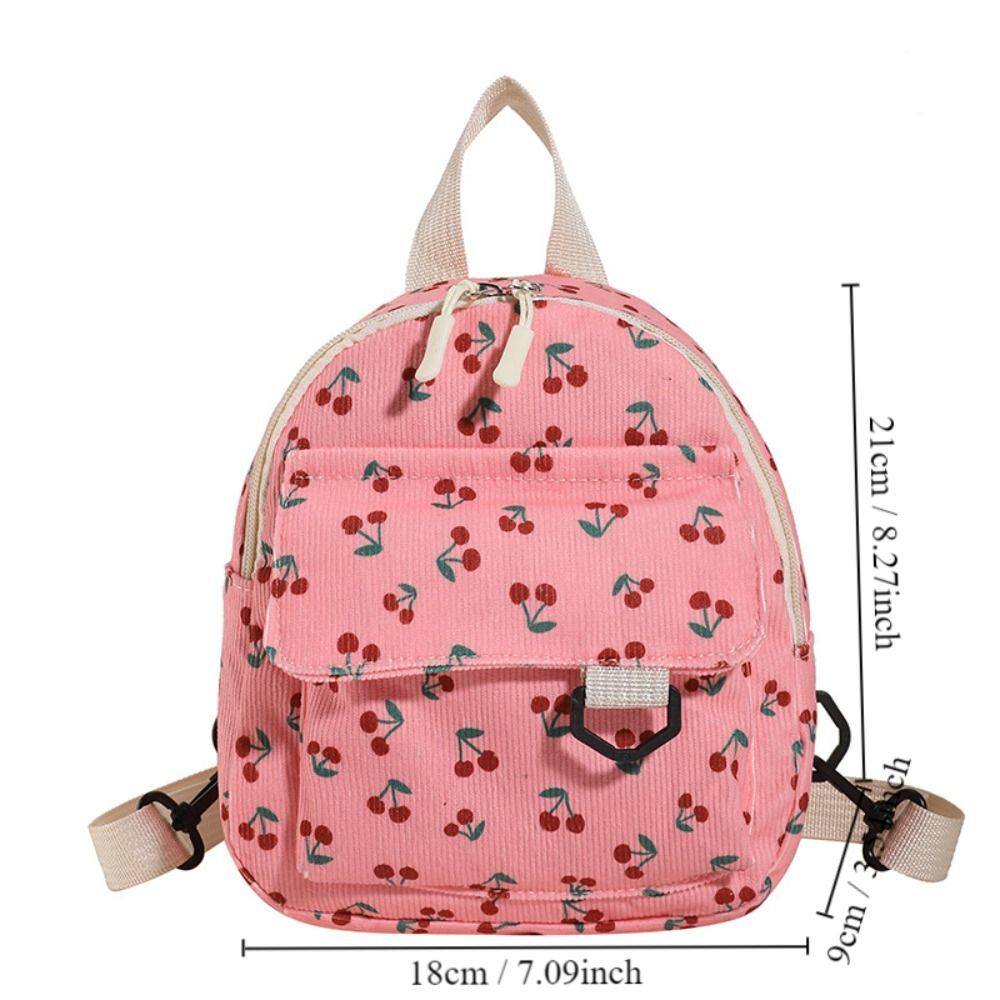 Large Capacity Mini Backpack Cherry Print School Baskpack Ladies | eBay