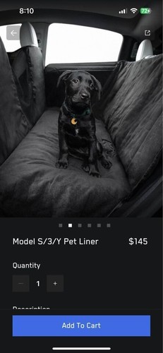 Tesla Pet Liner - Backseat Protector Only Model S / 3 / Y | eBay