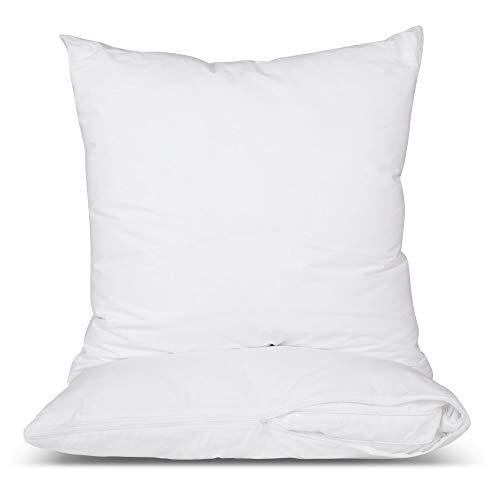 Euro Pillow Protector 100% Cotton Breathable & Healthy Square Pillow ...