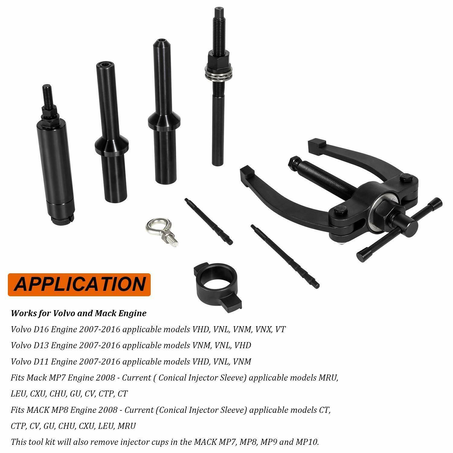 For Volvo Mack Truck Injector Nozzle/Cup/Sleeve/Tube Remover Installer ...