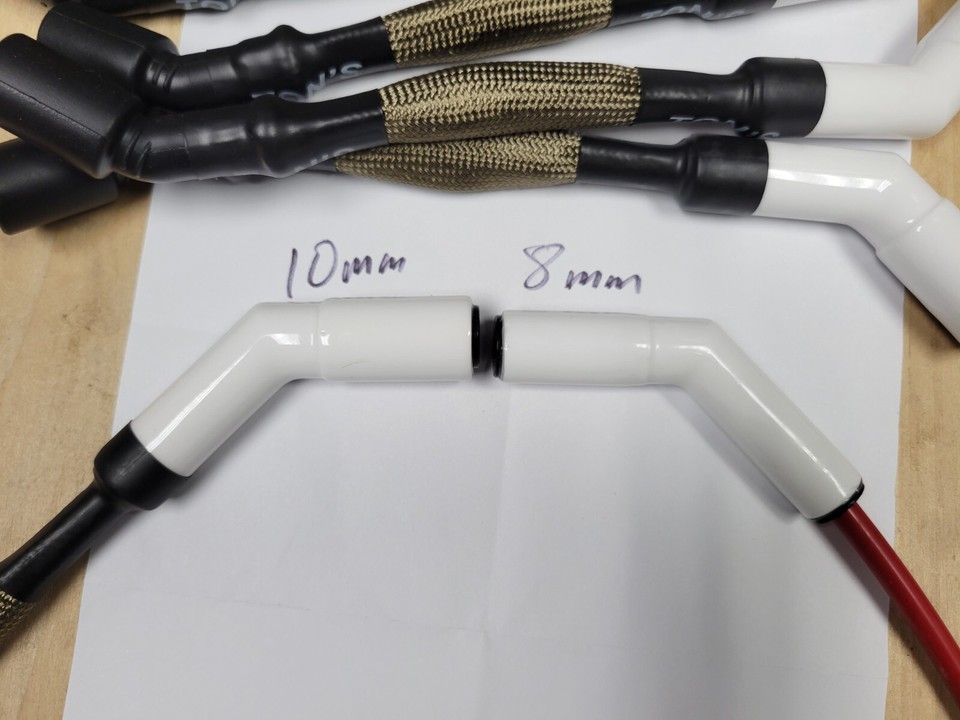 Tons Sleeved Ceramic LS Spark Plug Wire Set Corvette Camaro GMC Sierra ...