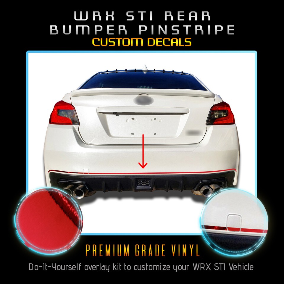 For 2015-2019 Subaru WRX STI S207 Style Rear Bumper Pinstripe Kit ...