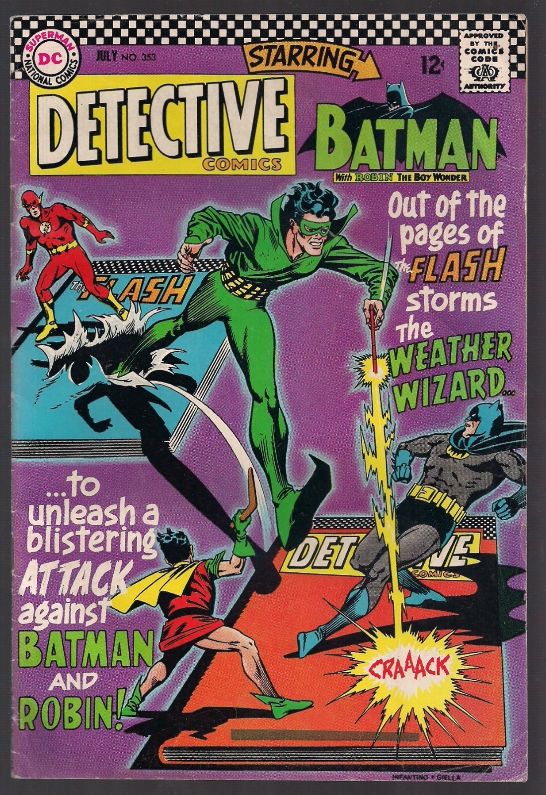 DETECTIVE COMICS #353 DC 1966 BATMAN & ROBIN vs FLASH VILLAIN WEATHER ...