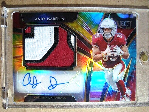 2019 Andy Isabella Select Rookie Autograph Patch Tie-Dye Prizm RC /15 ...